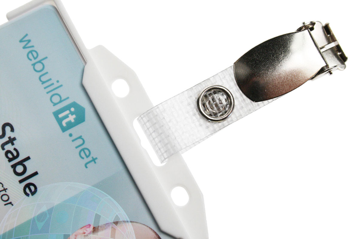 ID Card Lever Clip With Metal Popper Strap (Pack of 100)