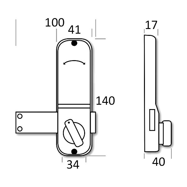 Borg Locks BL2605 Marine Grade Pro Digital Rim Deadbolt Lock
