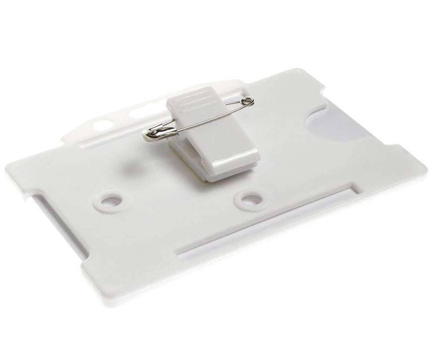 Plastic ID Combination Clip with Pin and Self-Adhesive Pad (Pack of 100)
